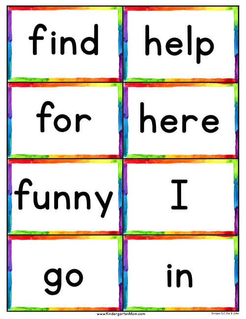 Sight Words Flash Cards Printable Pdf: Enhance Your Child's Reading ...